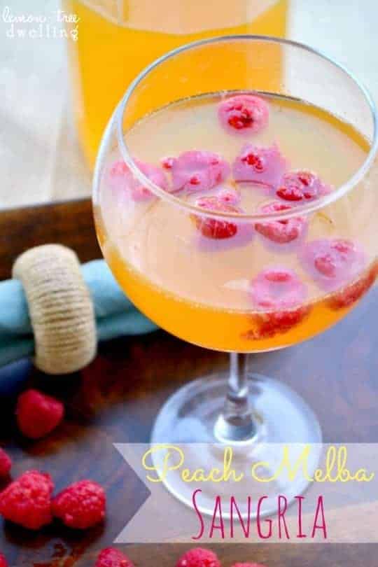 Peach Melba Sangria – Lemon Tree Dwelling