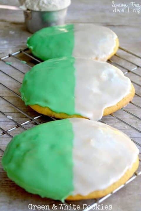 Green and White Cookies