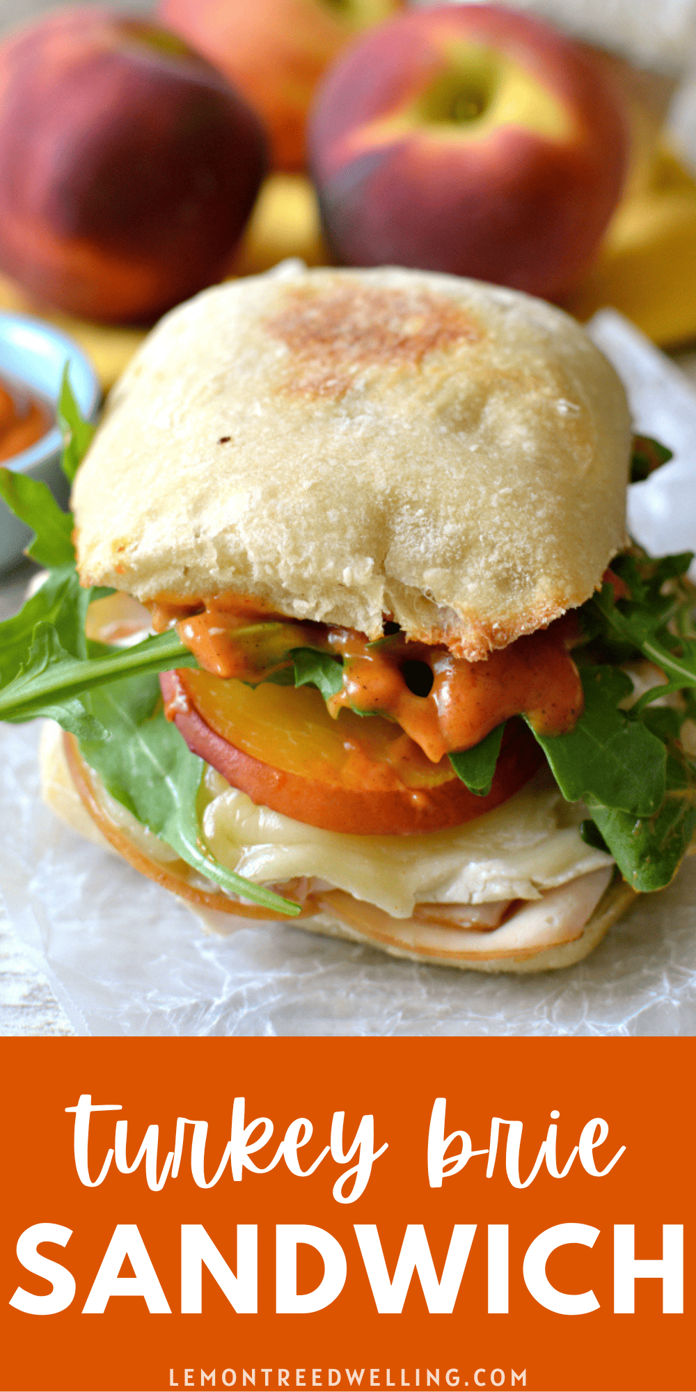 Turkey Brie Sandwich w/Peaches & Arugula – Lemon Tree Dwelling
