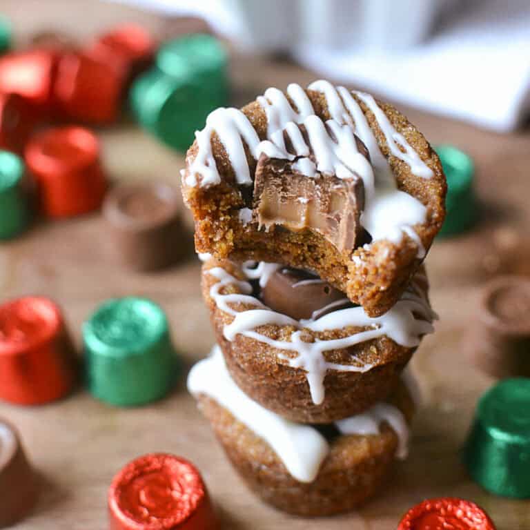 Molasses Rolo Cookie Cups