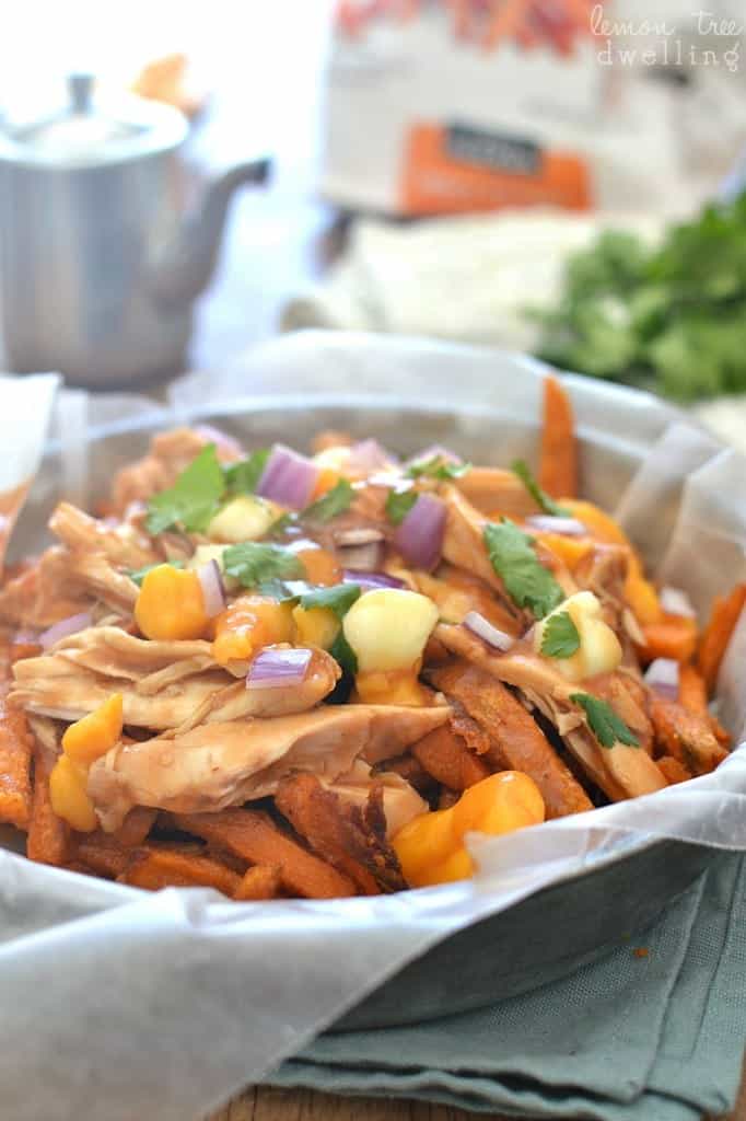 BBQ Chicken Sweet Potato Poutine