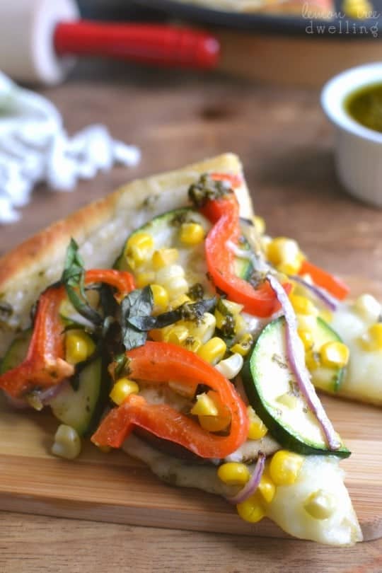 Garden Vegetable Pesto Pizza Lemon Tree Dwelling