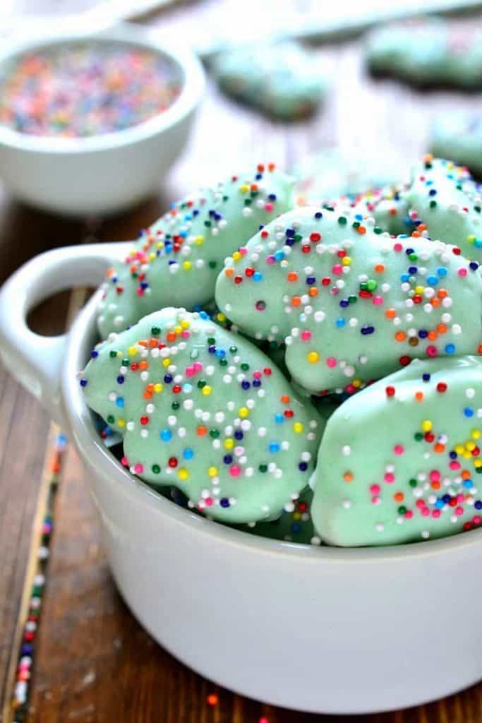 Rainbow Mint Circus Animal Cookies