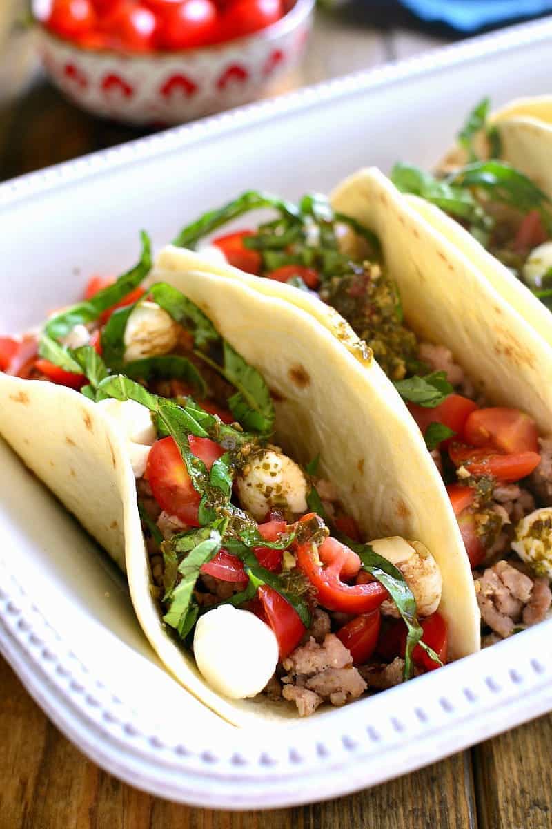 Caprese Tacos | Lemon Tree Dwelling