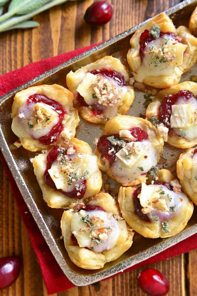 Chicken Cranberry Brie Tartlets