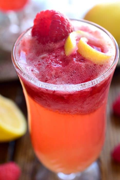 Lemon Raspberry Champagne Float