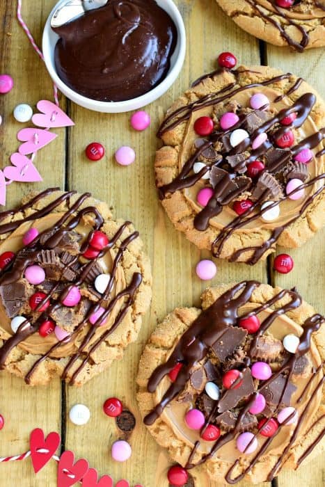 Chocolate Peanut Butter Overload Cookies