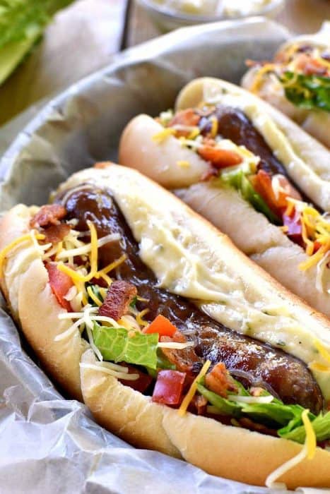 Cheddar Ranch BLT Brats – Lemon Tree Dwelling