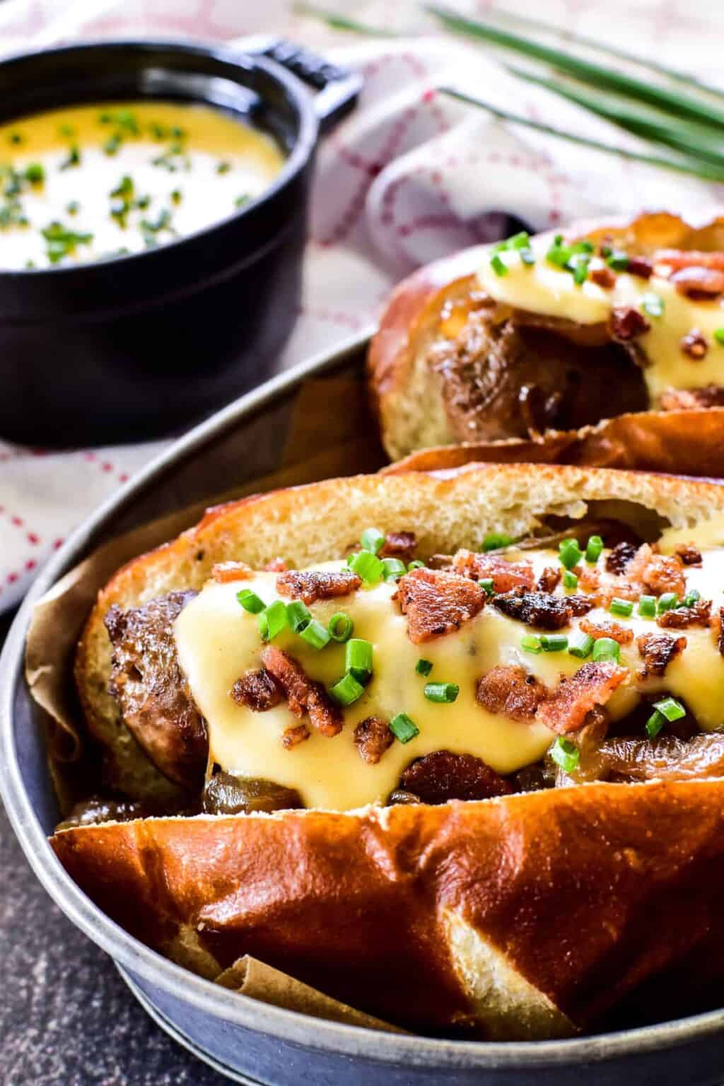 Beer Brats with Beer Cheese Sauce – Lemon Tree Dwelling