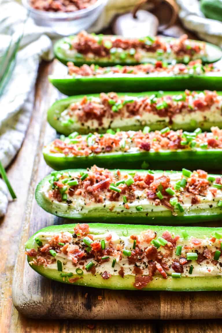 Bacon Cream Cheese Cucumber Boats – Lemon Tree Dwelling