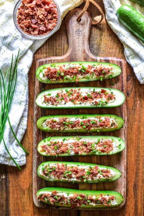 Bacon Cream Cheese Cucumber Boats – Lemon Tree Dwelling