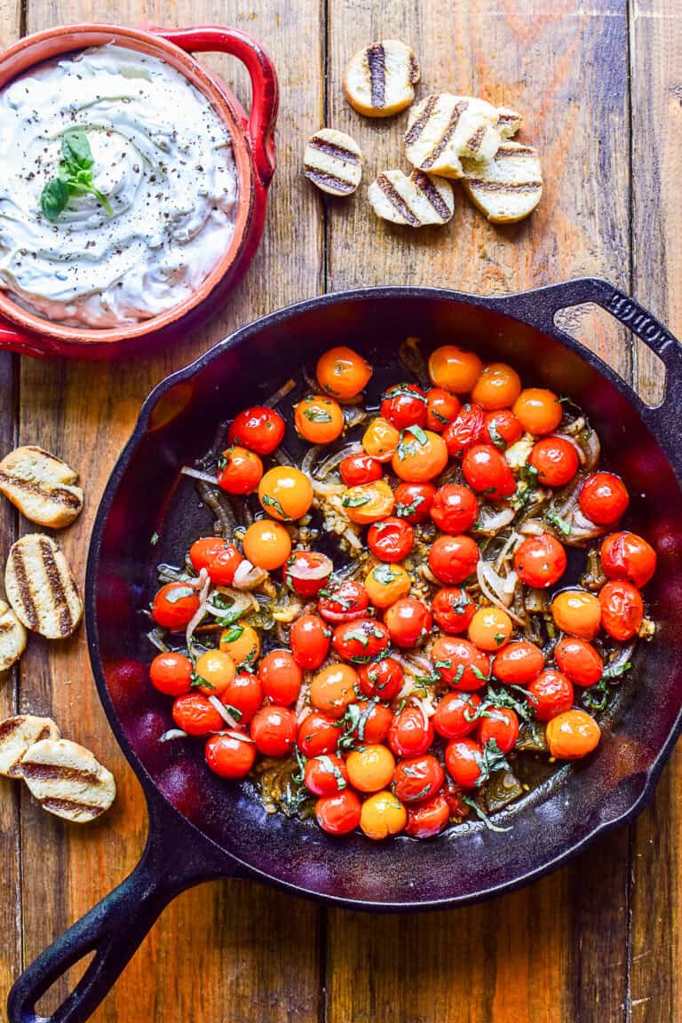 Blistered Tomato Bruschetta – Lemon Tree Dwelling