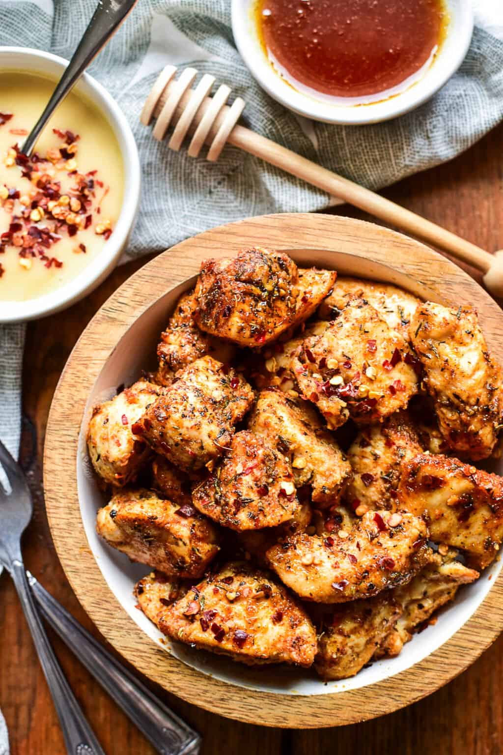 Air Fryer Chicken Bites with Hot Honey Mayo – Lemon Tree Dwelling
